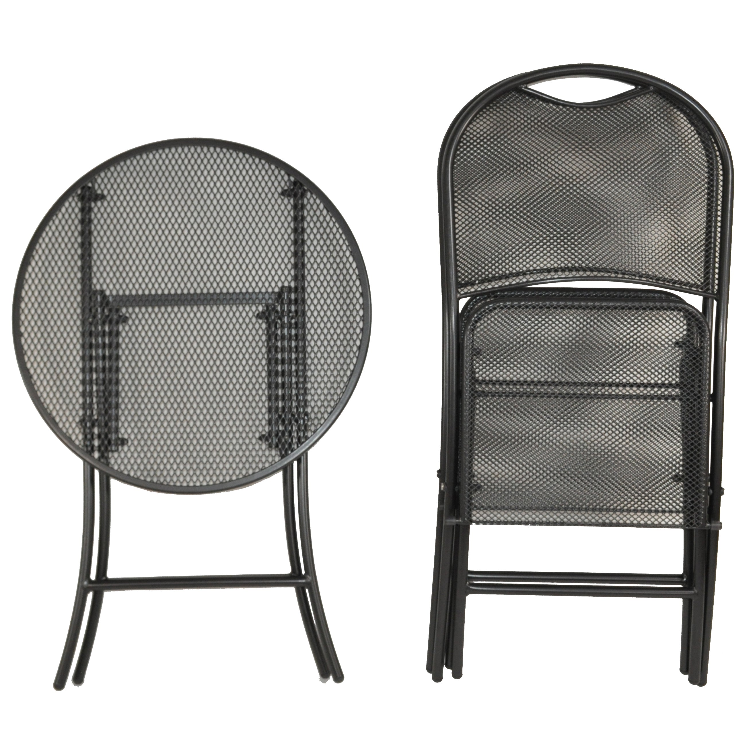 Cafe Napoli Wrought Iron 3 Piece Bistro Set KETTLER Retail Showroom